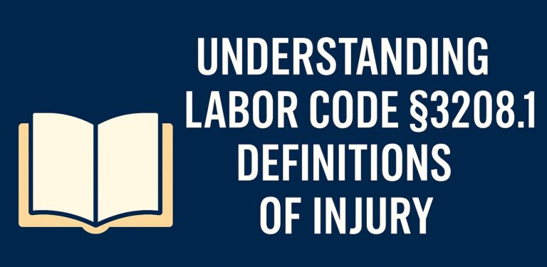 Labor Code §3208.1: Definitions of Injury Workers’ Compensation ...